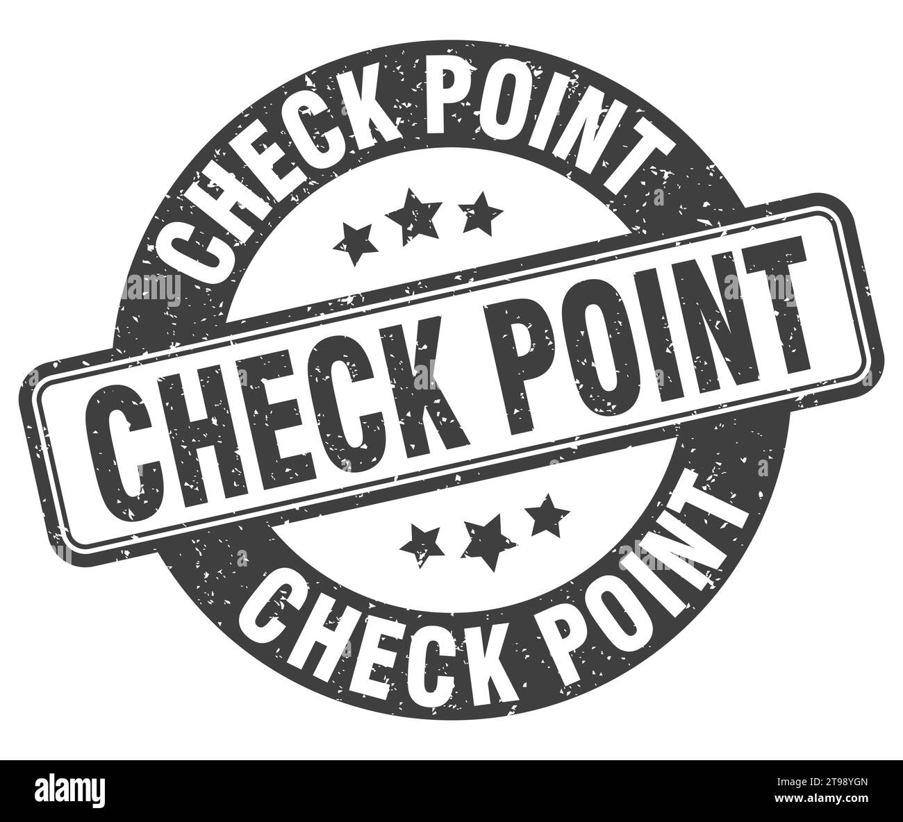 check point stamp. check point sign. round grunge label Stock Vector ...
