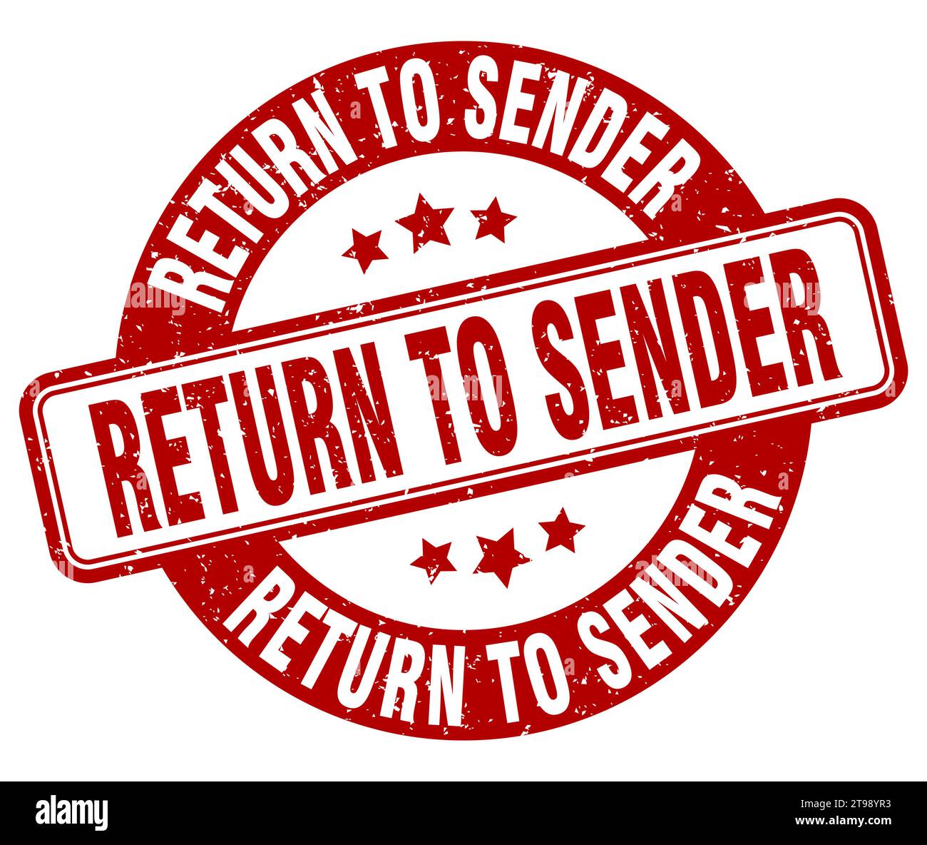 return to sender stamp. return to sender sign. round grunge label Stock ...