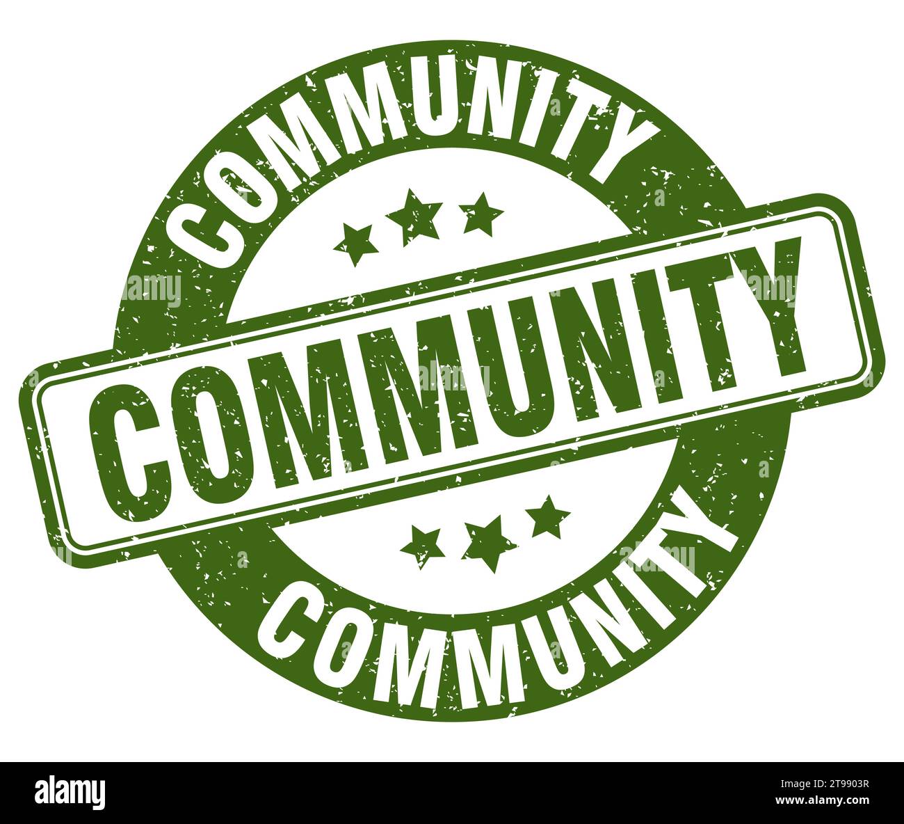 community stamp. community sign. round grunge label Stock Vector Image ...