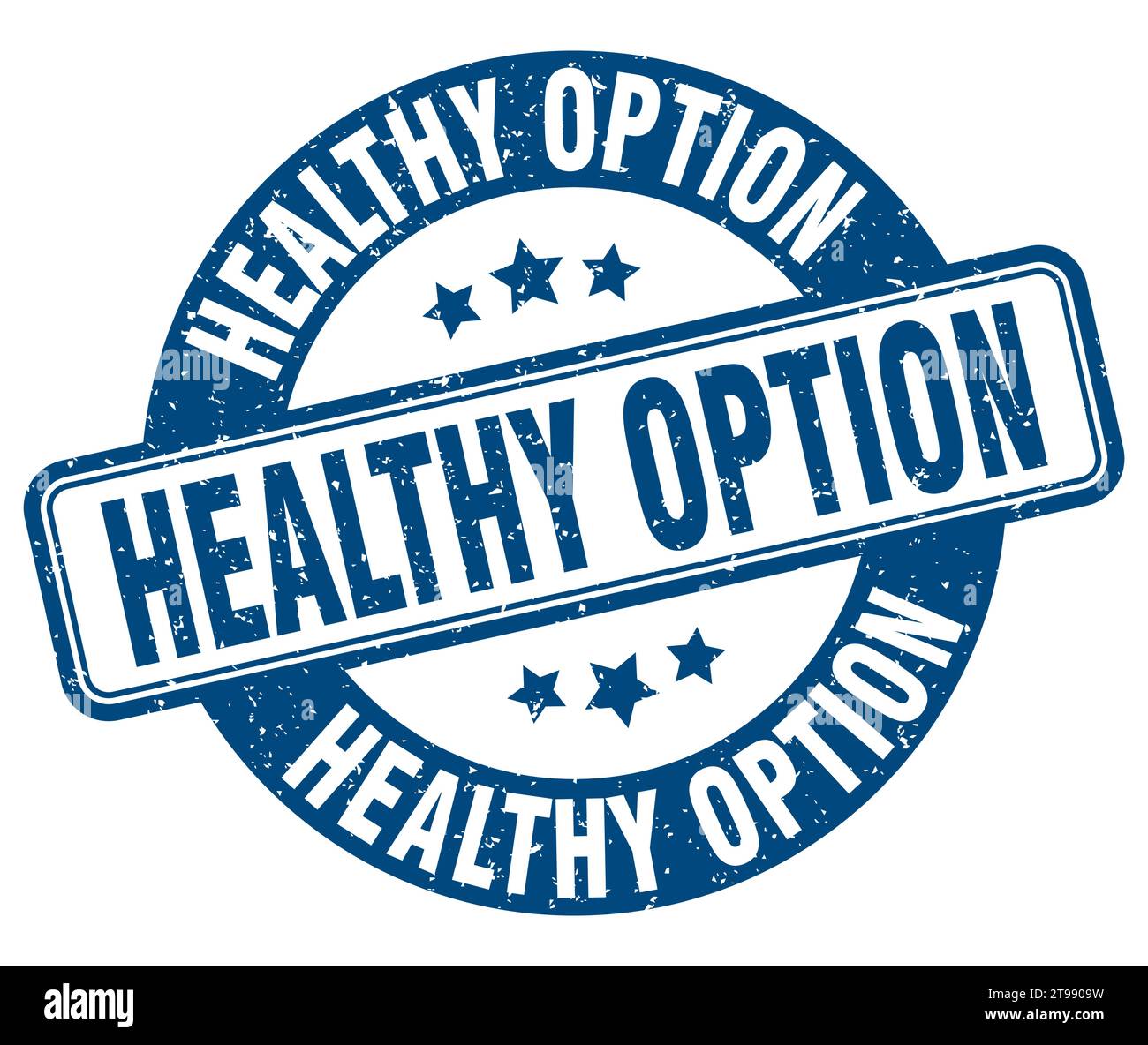 healthy option stamp. healthy option sign. round grunge label Stock ...