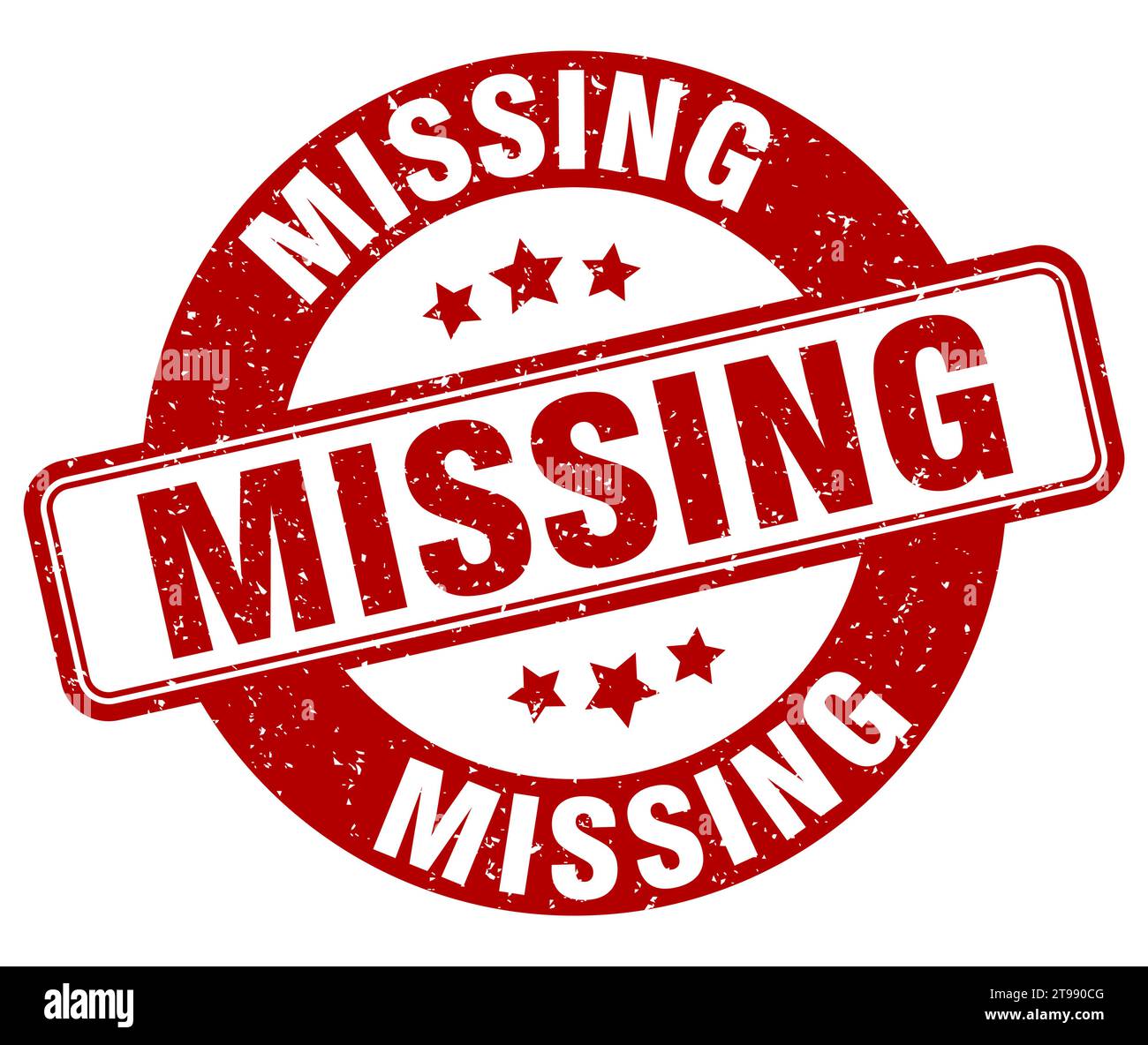 missing stamp. missing sign. round grunge label Stock Vector Image ...