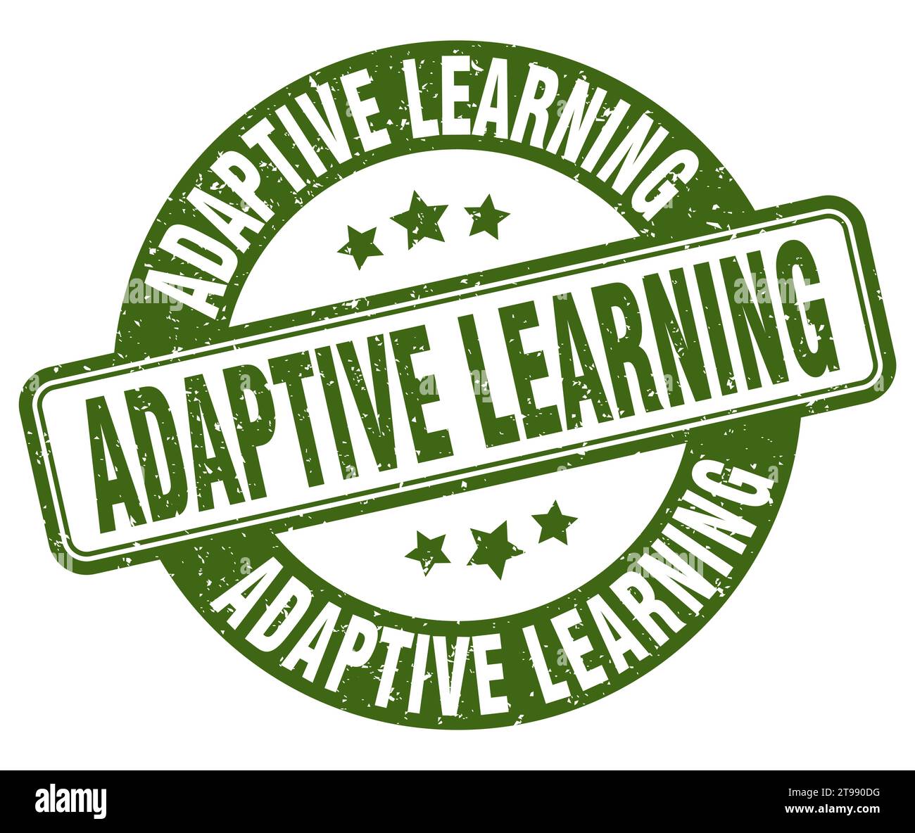 adaptive learning stamp. adaptive learning sign. round grunge label ...