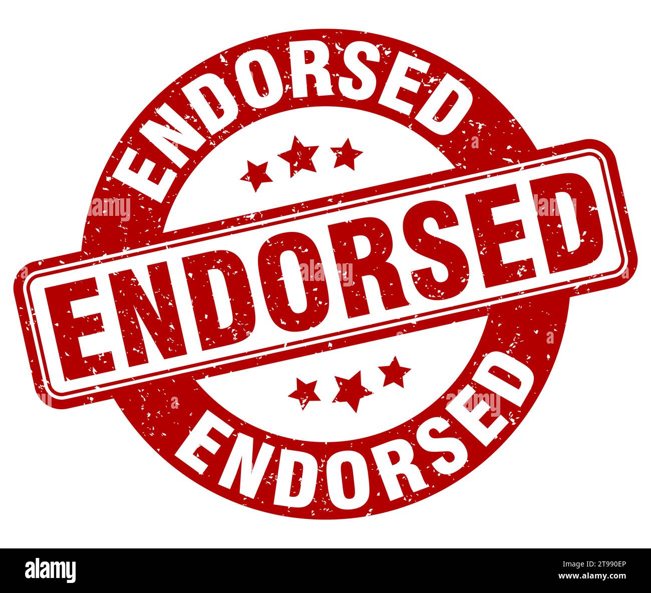 endorsed stamp. endorsed sign. round grunge label Stock Vector Image ...
