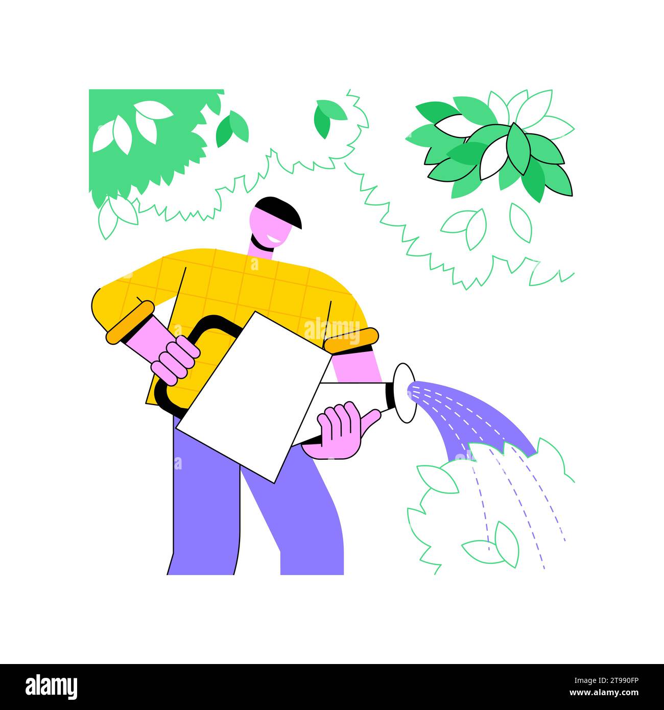 Agroforestry practices isolated cartoon vector illustrations. Farmer ...