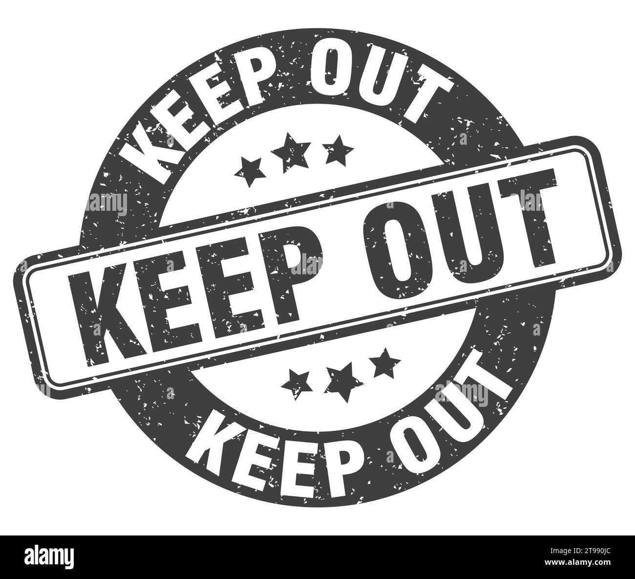keep out stamp. keep out sign. round grunge label Stock Vector Image ...