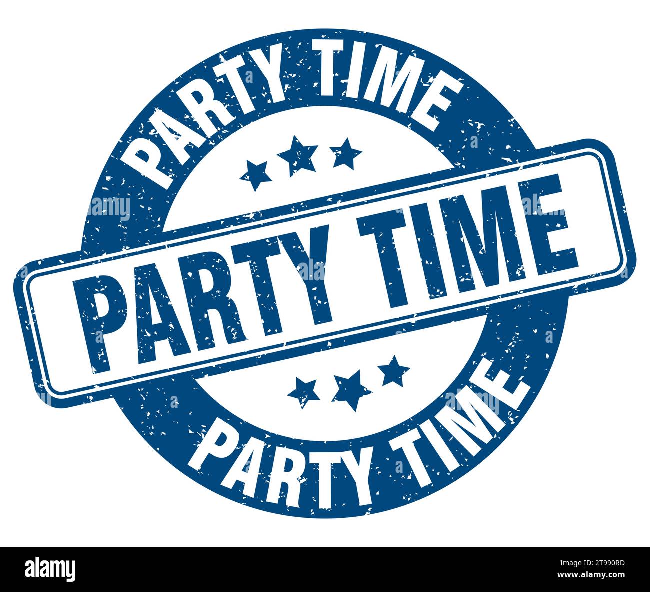 party time stamp. party time sign. round grunge label Stock Vector ...