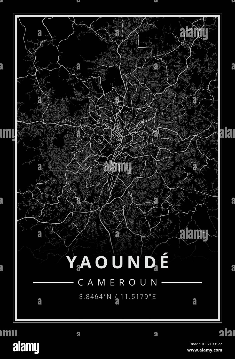 Map of yaounde hi-res stock photography and images - Alamy