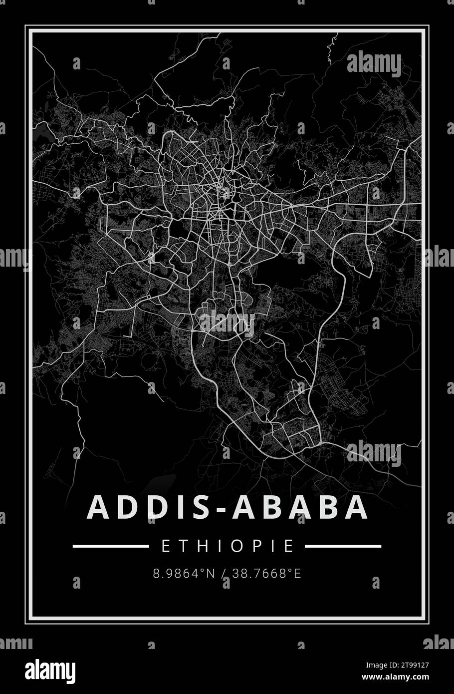 Satellite map addis ababa hi-res stock photography and images - Alamy