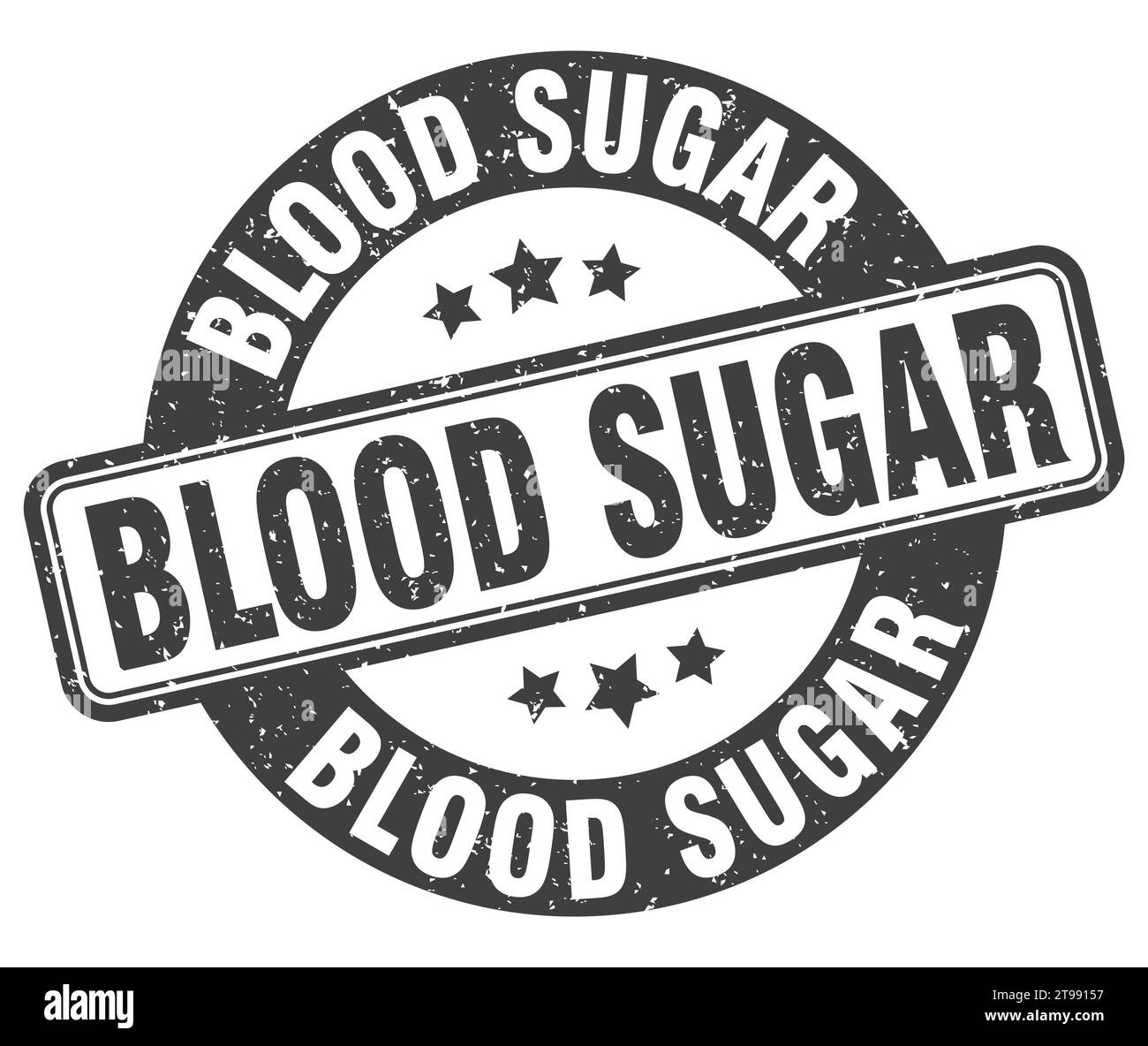 blood sugar stamp. blood sugar sign. round grunge label Stock Vector ...