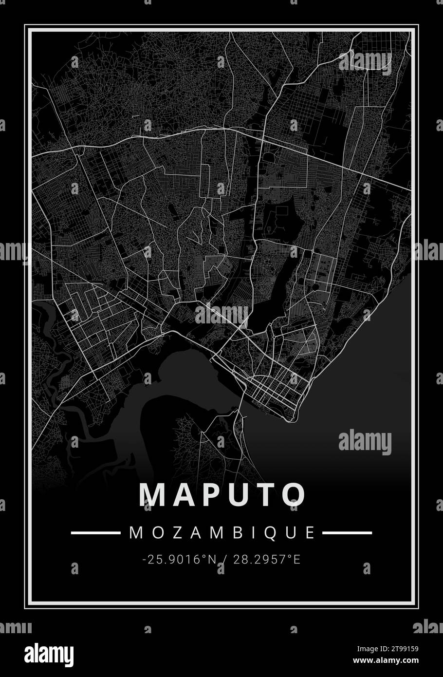 Map of maputo hi-res stock photography and images - Alamy