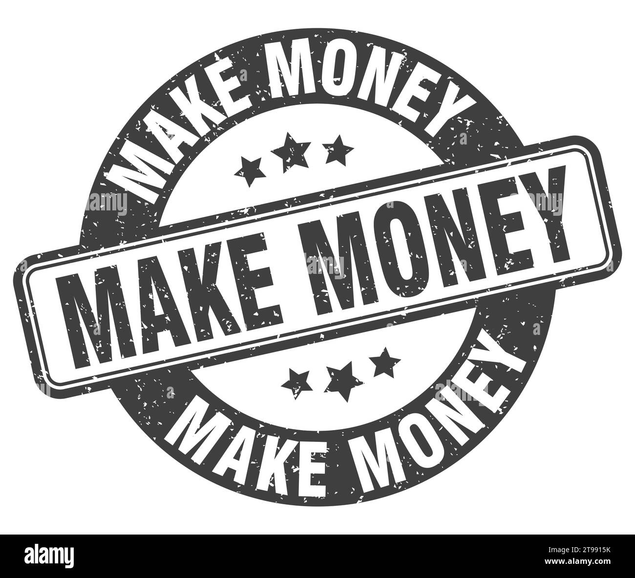 make money stamp. make money sign. round grunge label Stock Vector ...