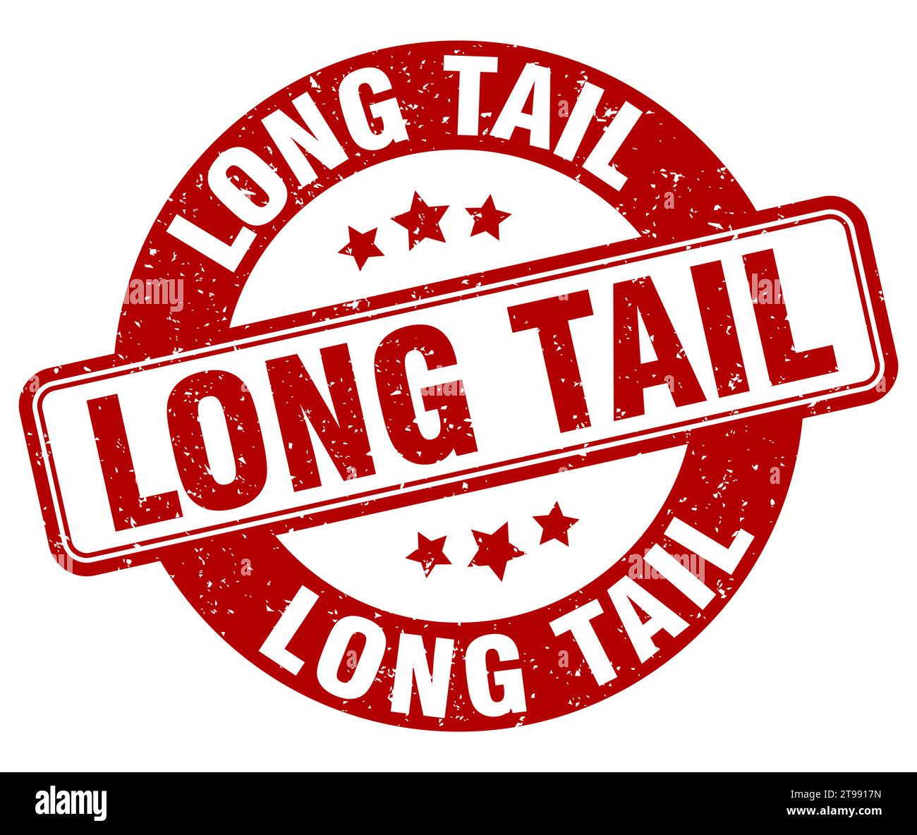 long tail stamp. long tail sign. round grunge label Stock Vector Image ...