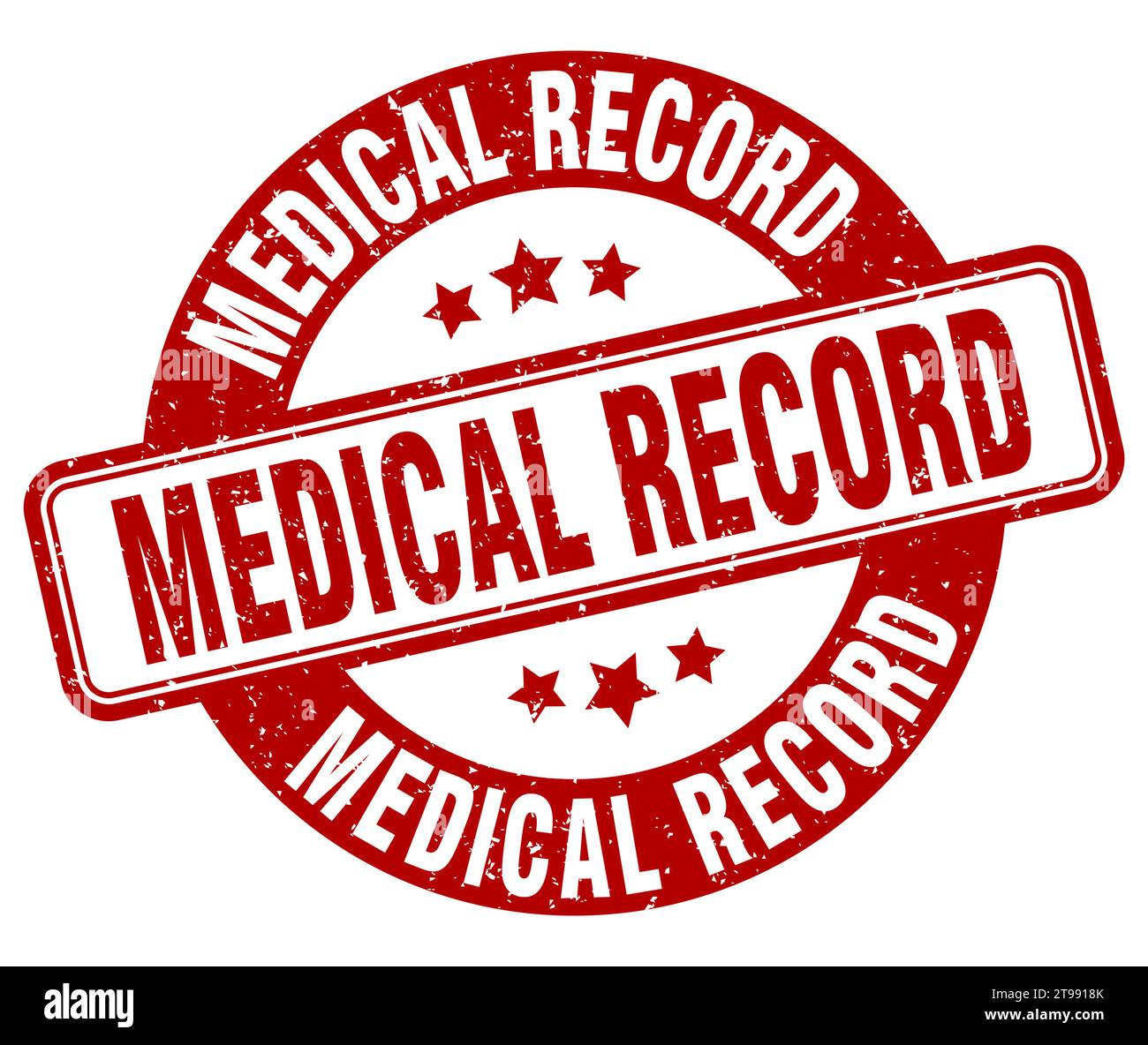medical record stamp. medical record sign. round grunge label Stock ...