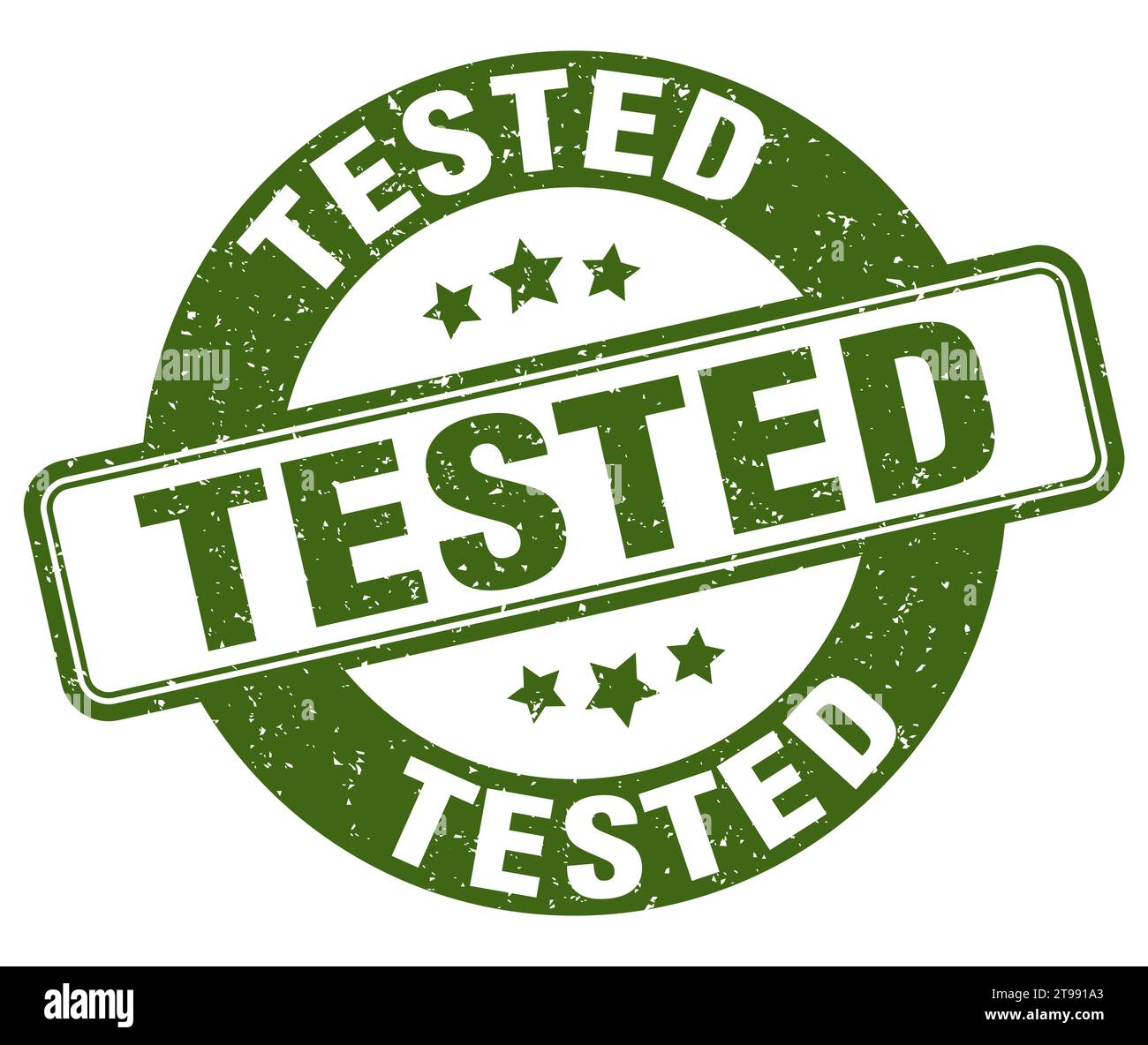 tested stamp. tested sign. round grunge label Stock Vector Image & Art ...