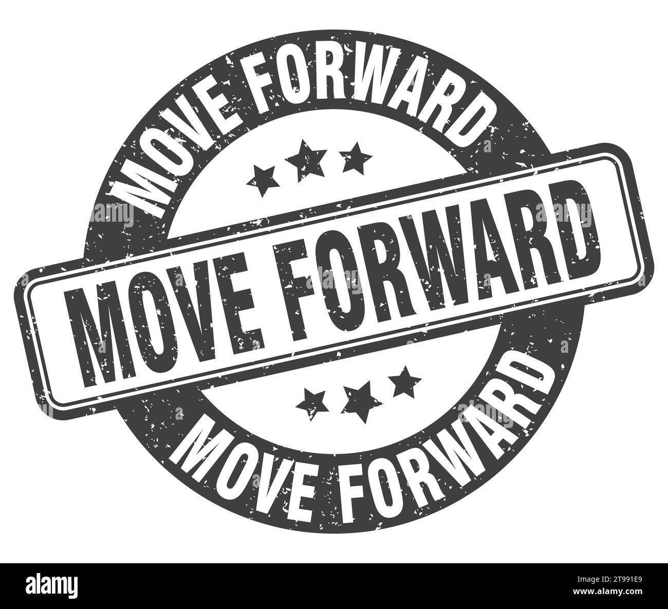move forward stamp. move forward sign. round grunge label Stock Vector ...