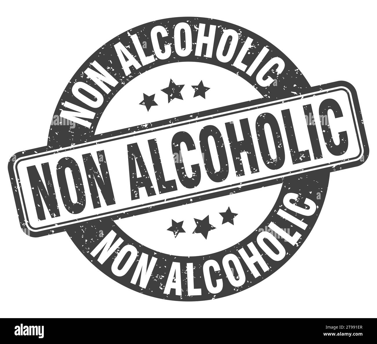 non alcoholic stamp. non alcoholic sign. round grunge label Stock ...