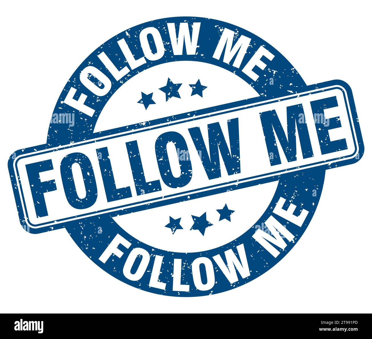 follow me stamp. follow me sign. round grunge label Stock Vector Image ...