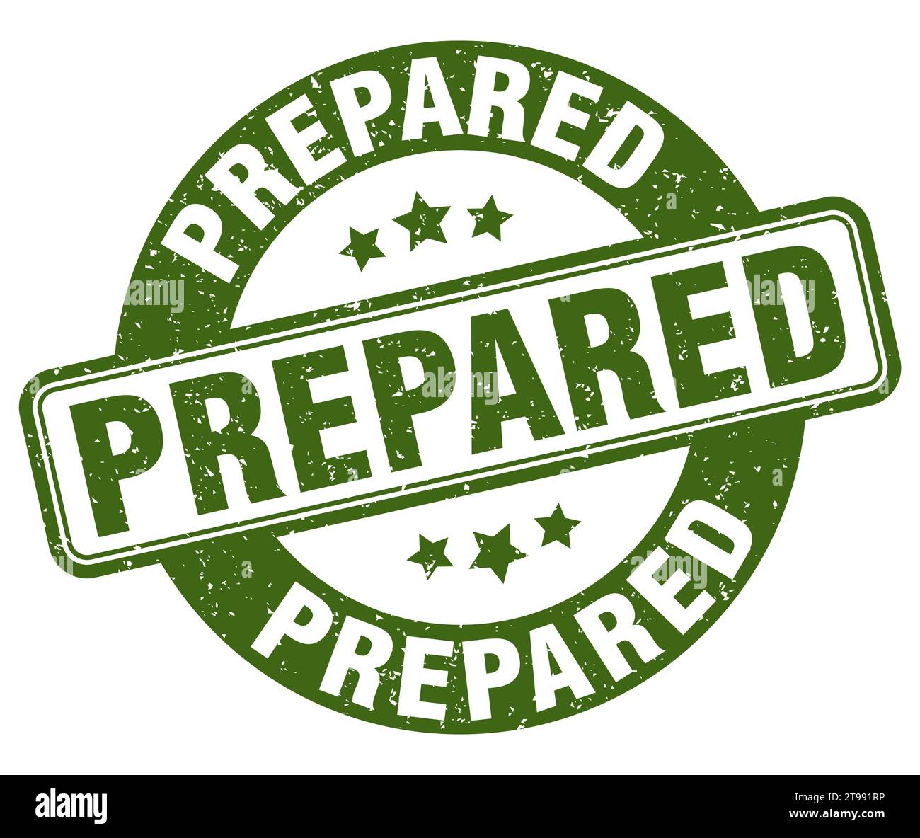 prepared stamp. prepared sign. round grunge label Stock Vector Image ...