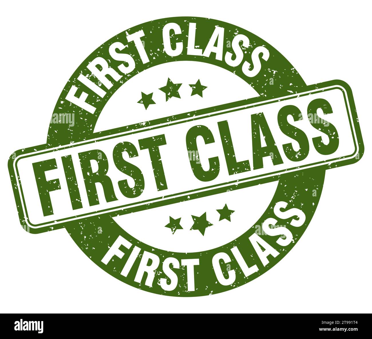 first class stamp. first class sign. round grunge label Stock Vector ...