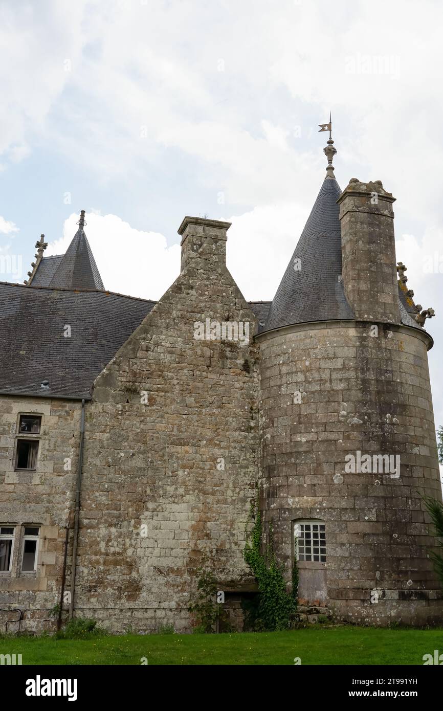 Chateau de Kergrist, France. Medieval estate house with normandy ...