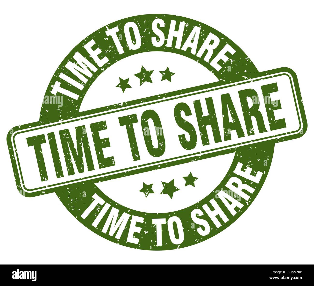 time to share stamp. time to share sign. round grunge label Stock ...