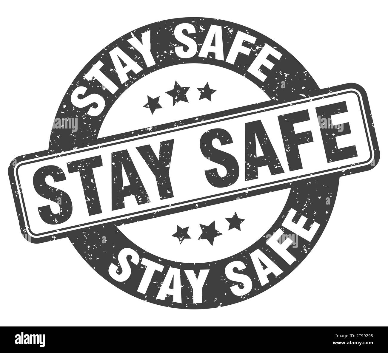 stay safe stamp. stay safe sign. round grunge label Stock Vector Image ...