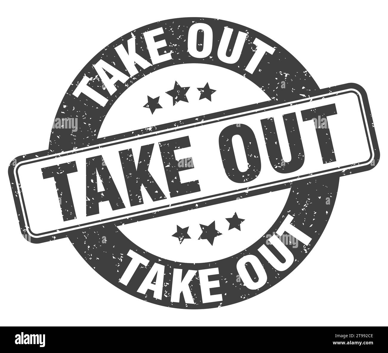 take out stamp. take out sign. round grunge label Stock Vector Image ...