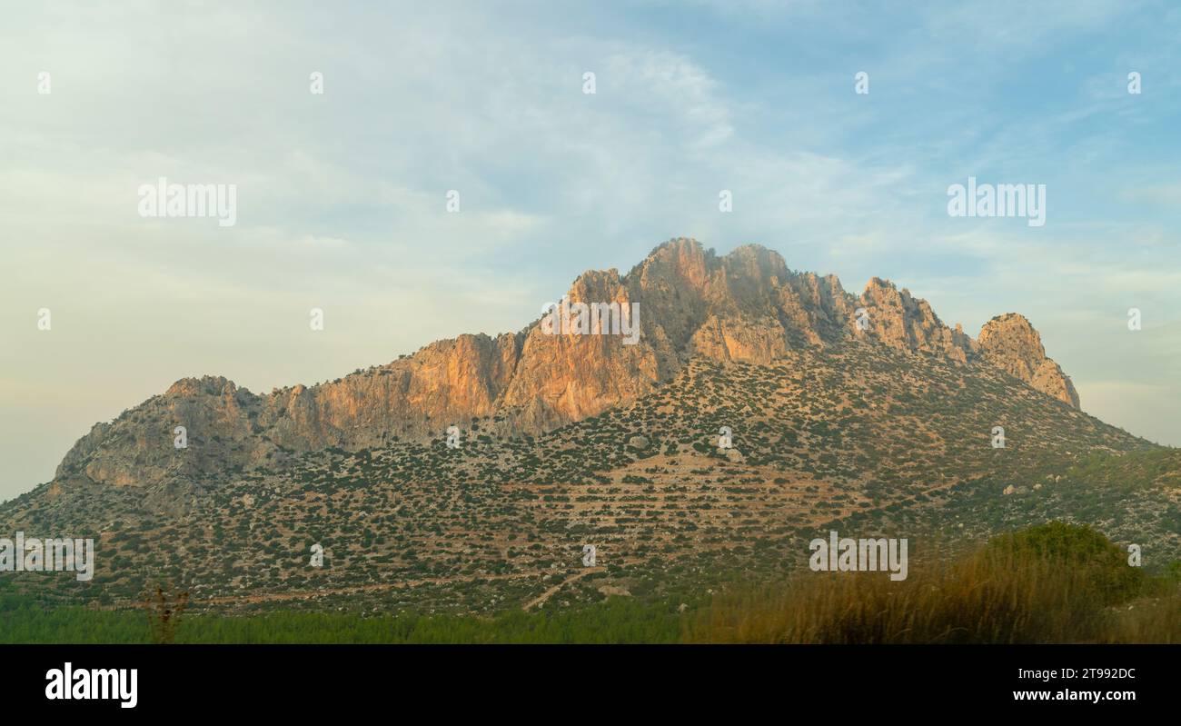 Famous Pentadaktylos rocky mountain (Besparmak daglari in Turkish ...