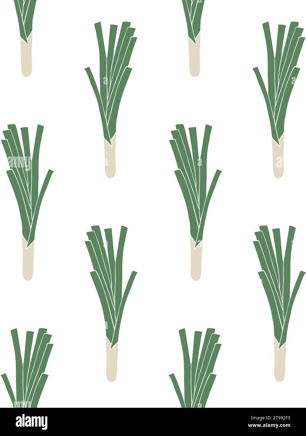Vector seamless pattern of hand drawn doodle sketch leek isolated on ...
