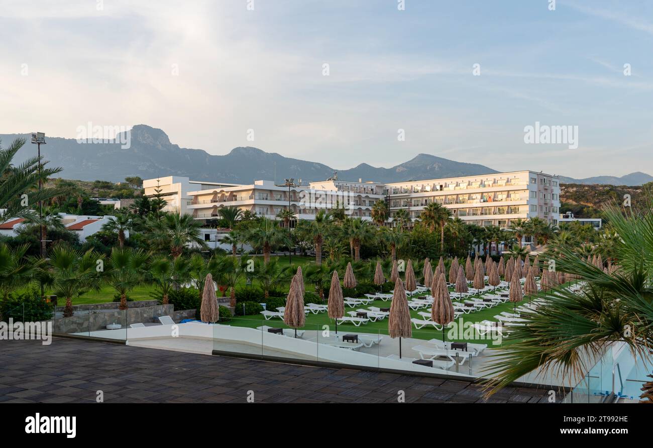 Early in the morning, before tourists come to the pool and residences ...