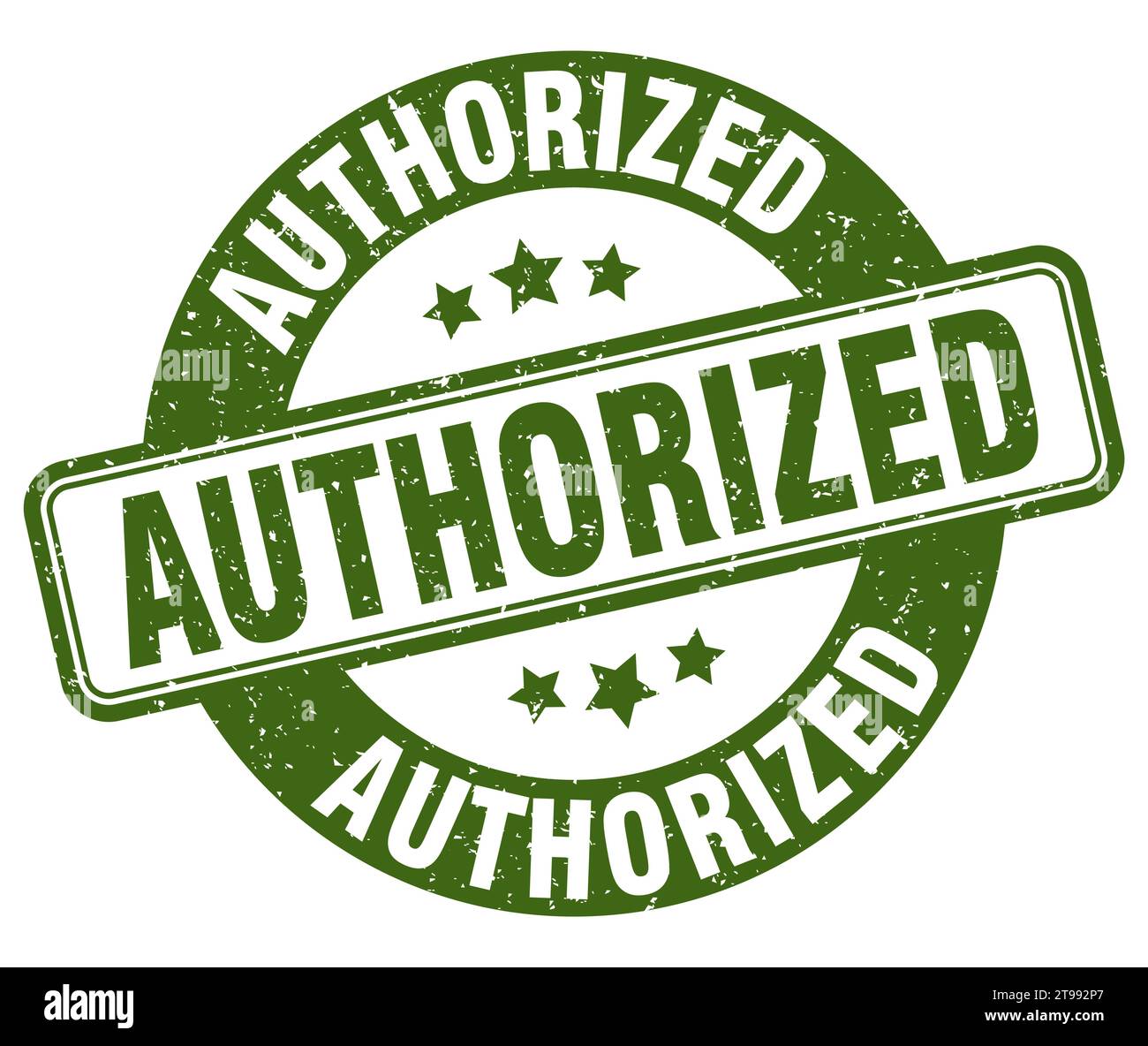 authorized stamp. authorized sign. round grunge label Stock Vector ...