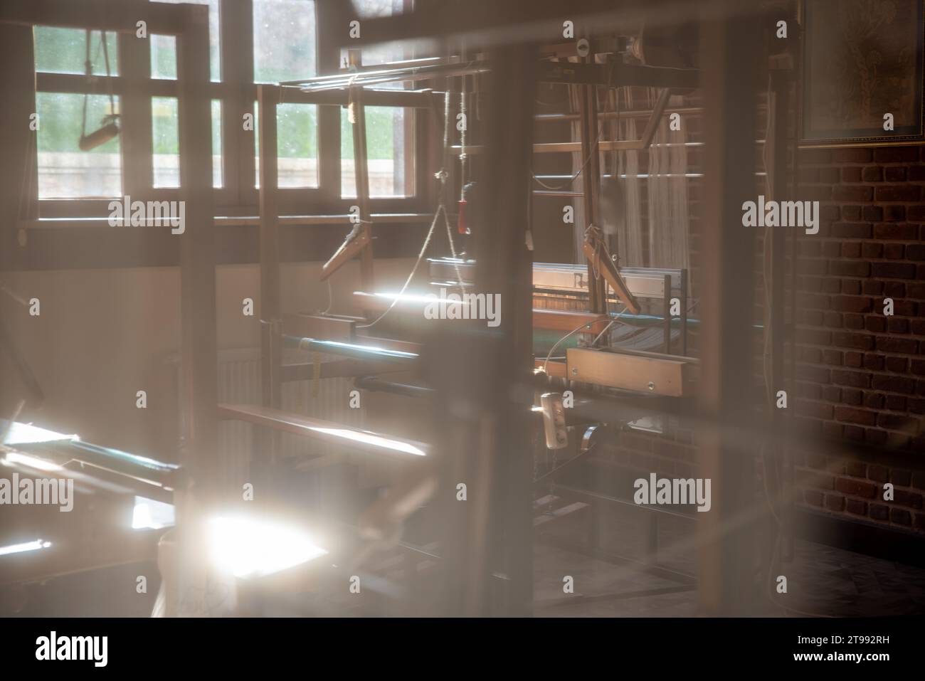 Traditional textile manufacture Weaving thread for the textile industry ...