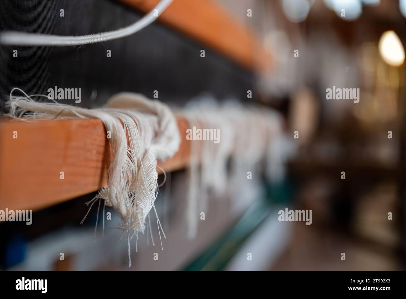 Traditional textile manufacture Weaving thread for the textile industry ...