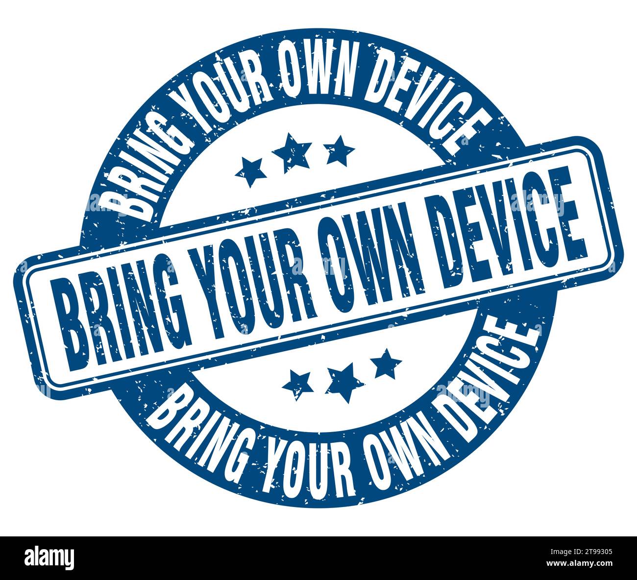 bring your own device stamp. bring your own device sign. round grunge ...