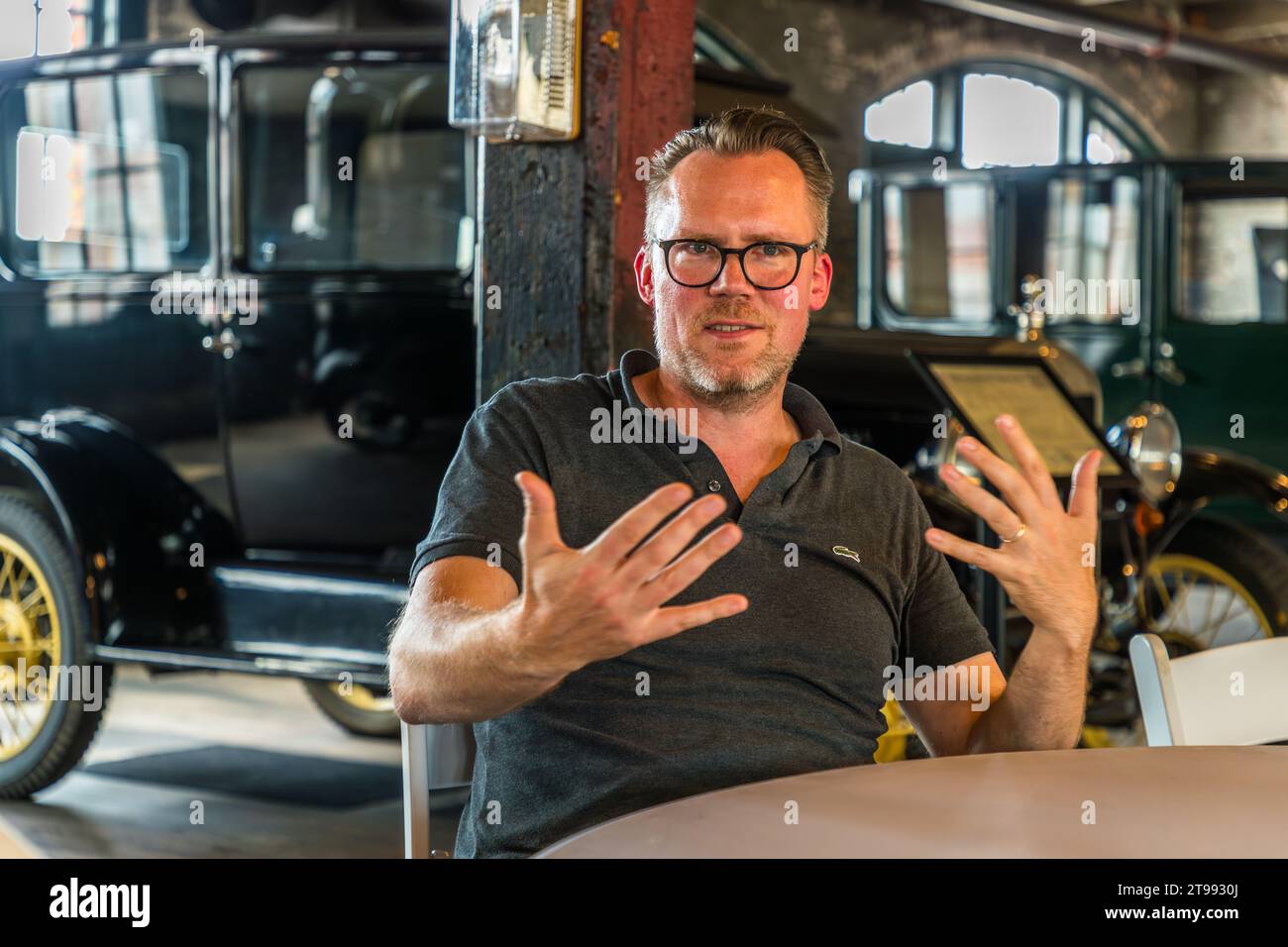 Interview with a German entrepreneur in the factory building where ...