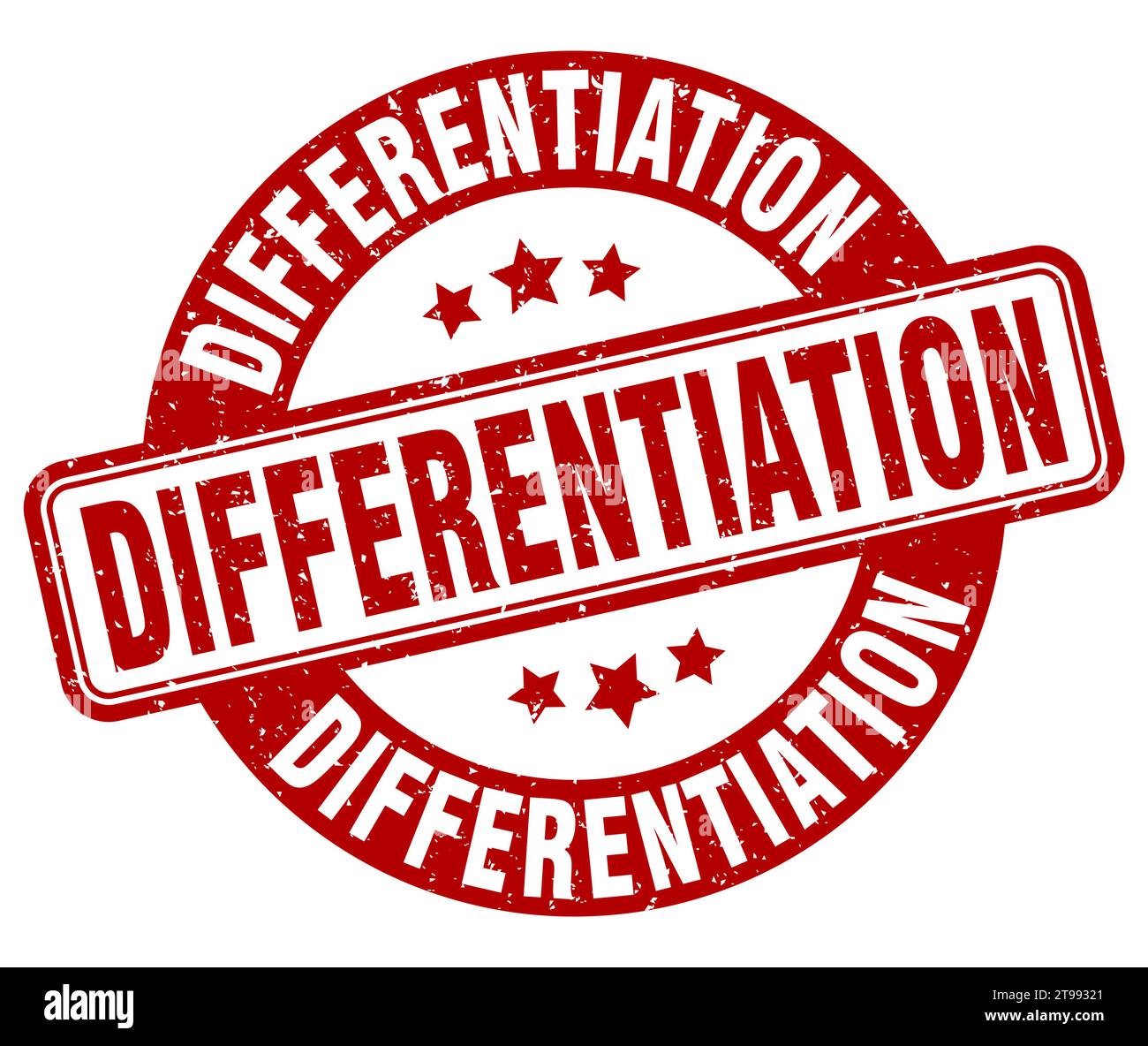 differentiation stamp. differentiation sign. round grunge label Stock ...