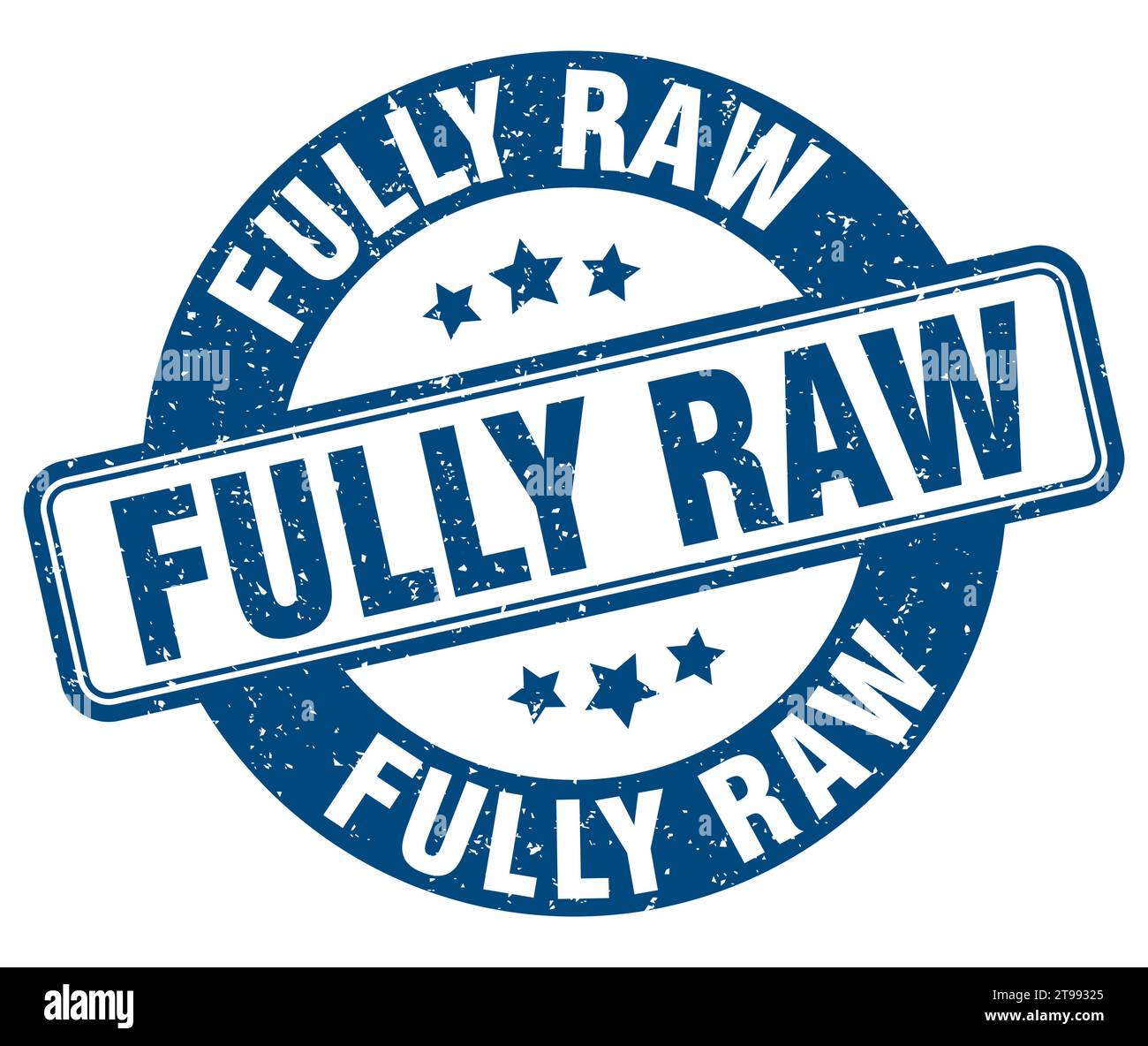 fully raw stamp. fully raw sign. round grunge label Stock Vector Image ...