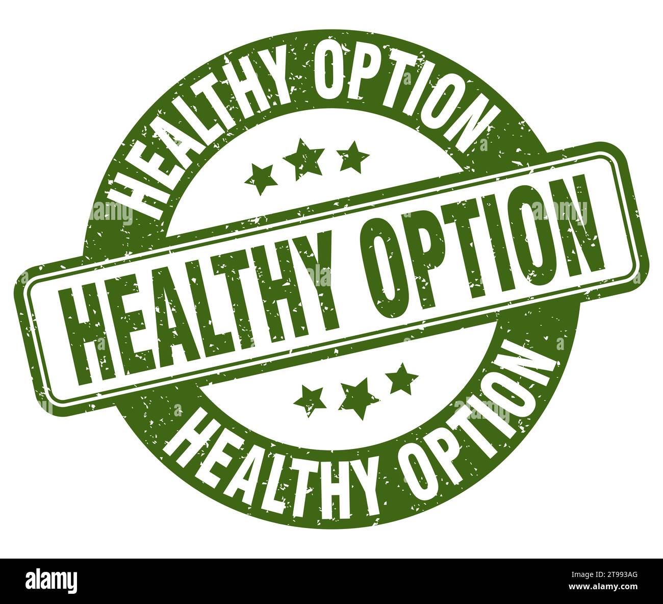 healthy option stamp. healthy option sign. round grunge label Stock ...