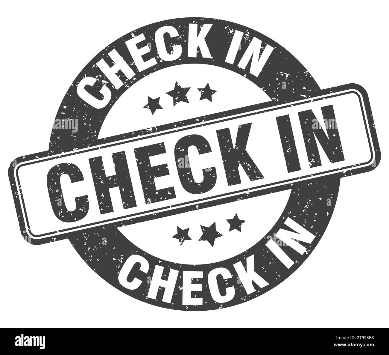 check in stamp. check in sign. round grunge label Stock Vector Image ...
