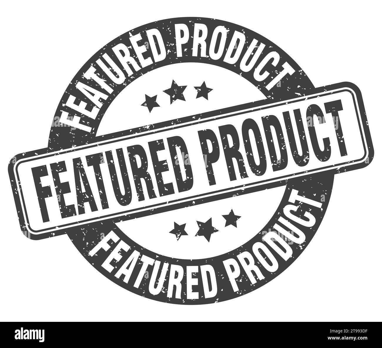 featured product stamp. featured product sign. round grunge label Stock ...