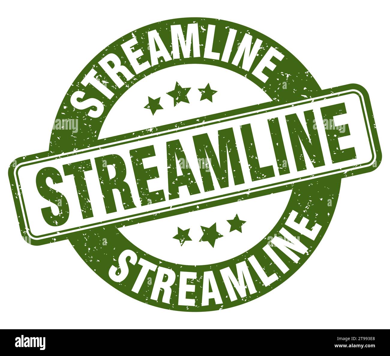 streamline stamp. streamline sign. round grunge label Stock Vector ...