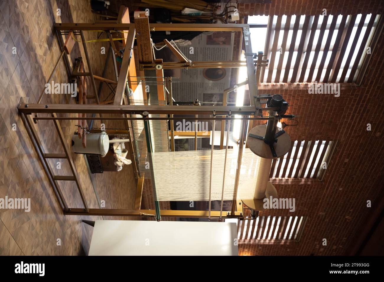 Traditional textile manufacture Weaving thread for the textile industry ...