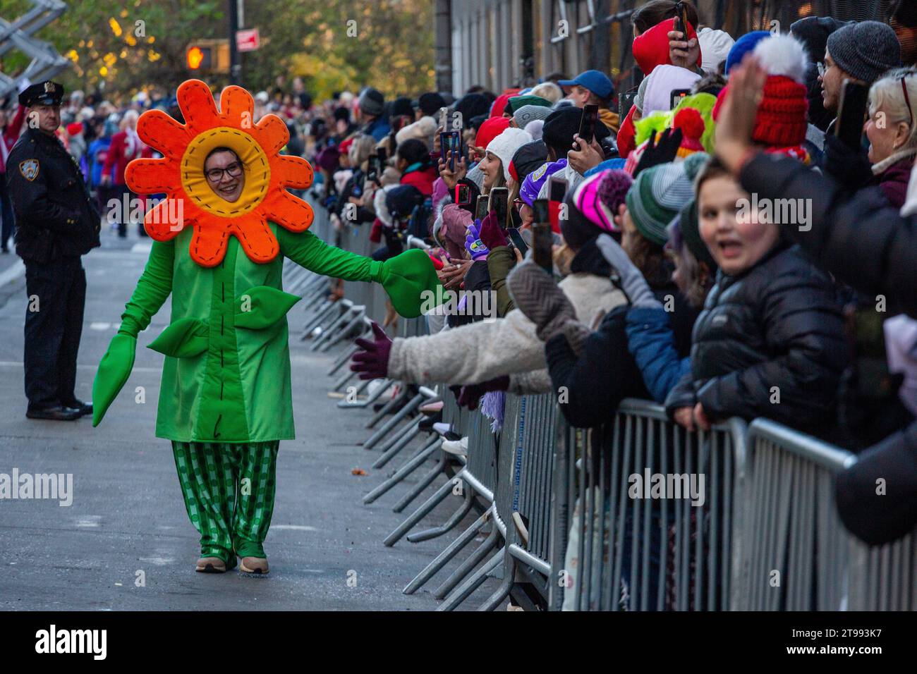 New York, United States. 23rd Nov, 2023. Parade performers are ...