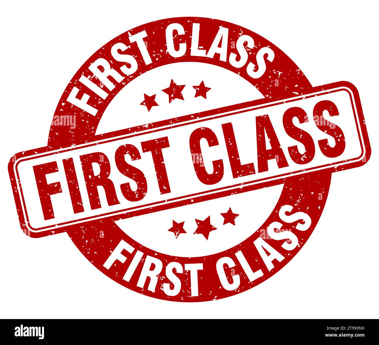 first class stamp. first class sign. round grunge label Stock Vector ...