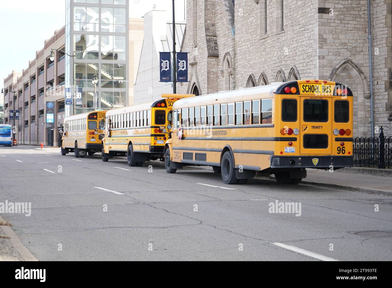 American School Buses, Detroit MI, USA Stock Photo - Alamy