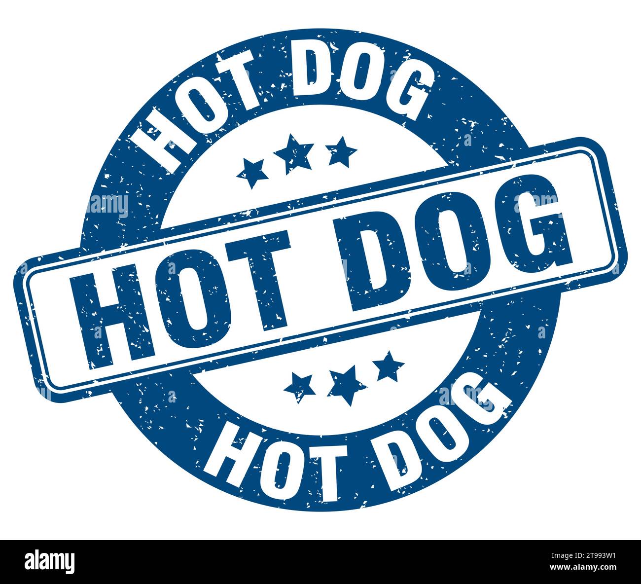 hot dog stamp. hot dog sign. round grunge label Stock Vector Image ...