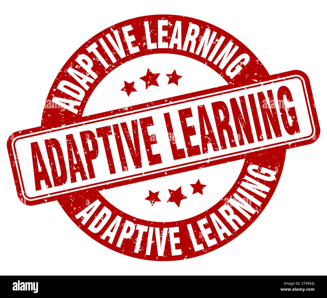 adaptive learning stamp. adaptive learning sign. round grunge label ...