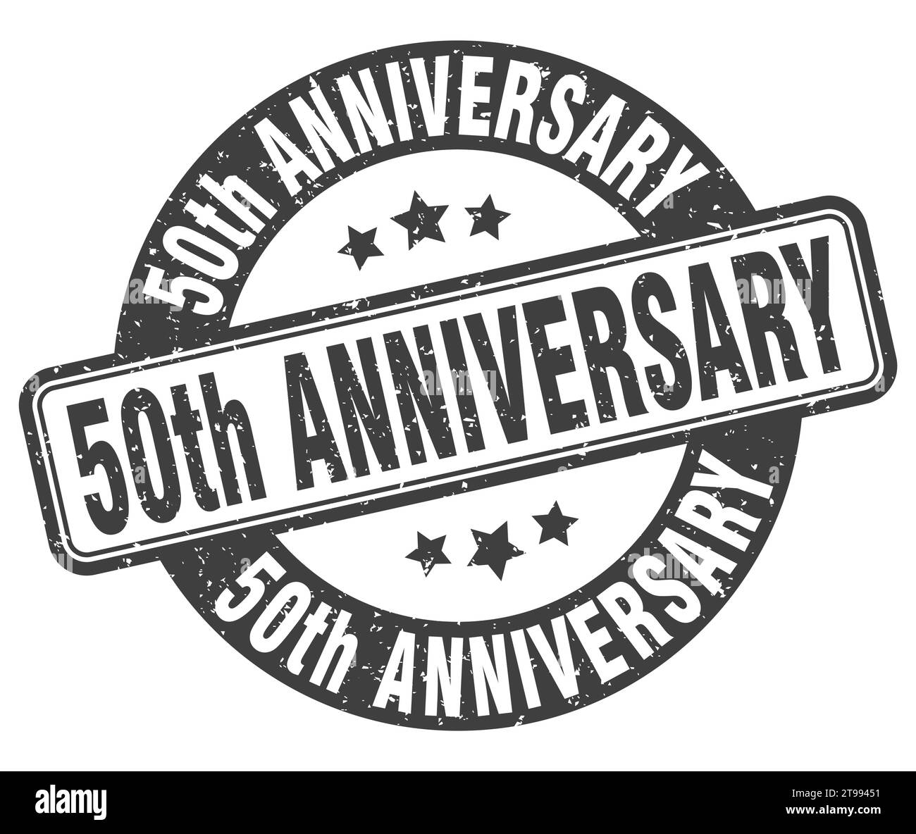 50th anniversary stamp. 50th anniversary sign. round grunge label Stock ...