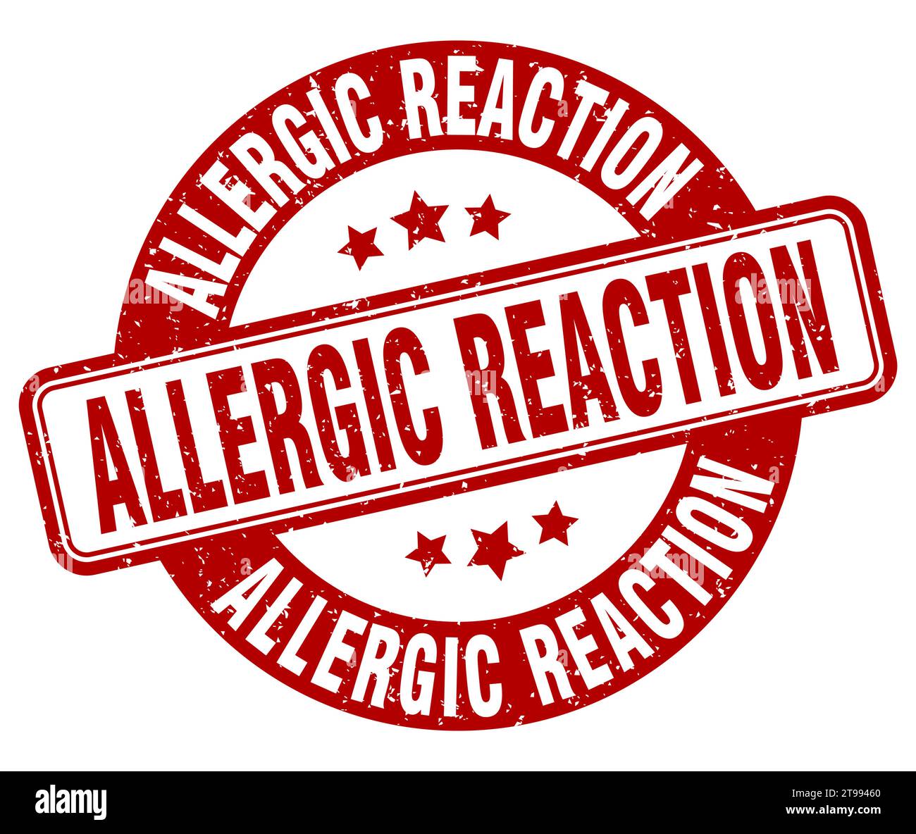 allergic reaction stamp. allergic reaction sign. round grunge label ...