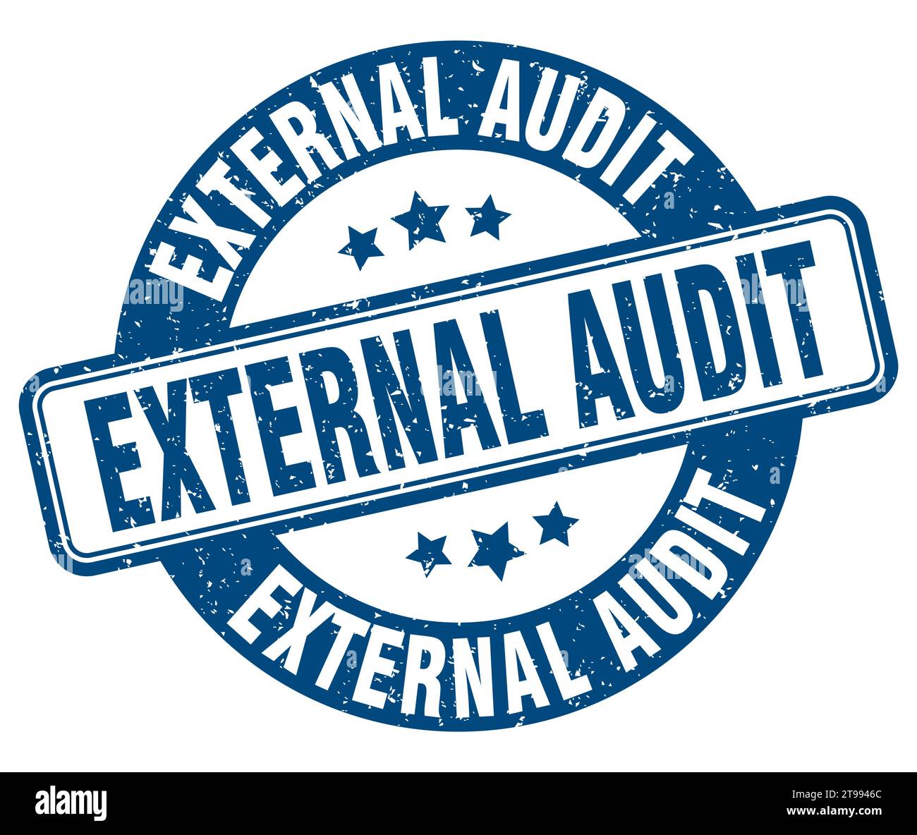 external audit stamp. external audit sign. round grunge label Stock ...